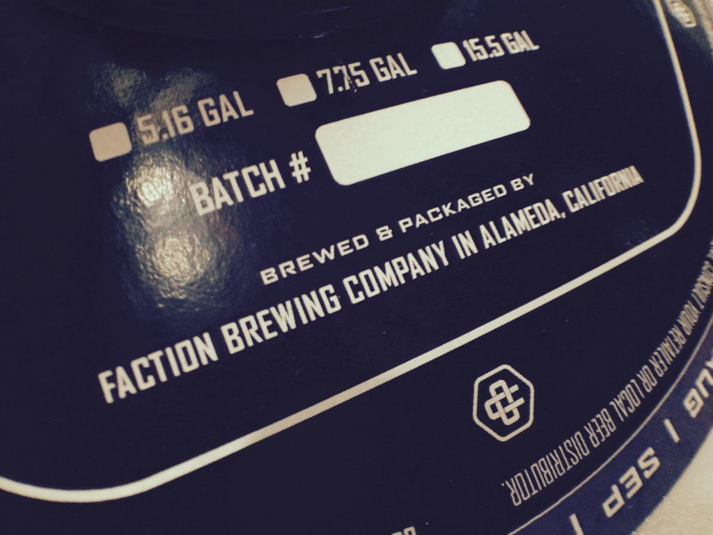 Thank You To Faction Brewing From Oakland United Beerworks