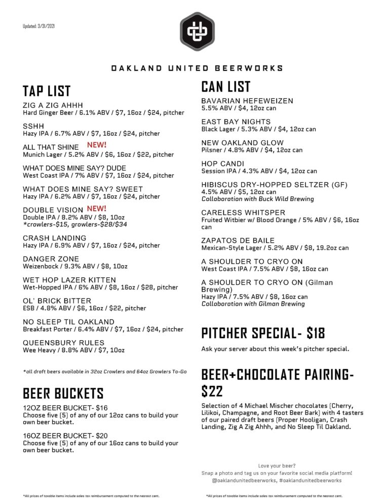 Website Outdoor Draft Menu_3.31.21_Page_1 - Oakland United Beerworks